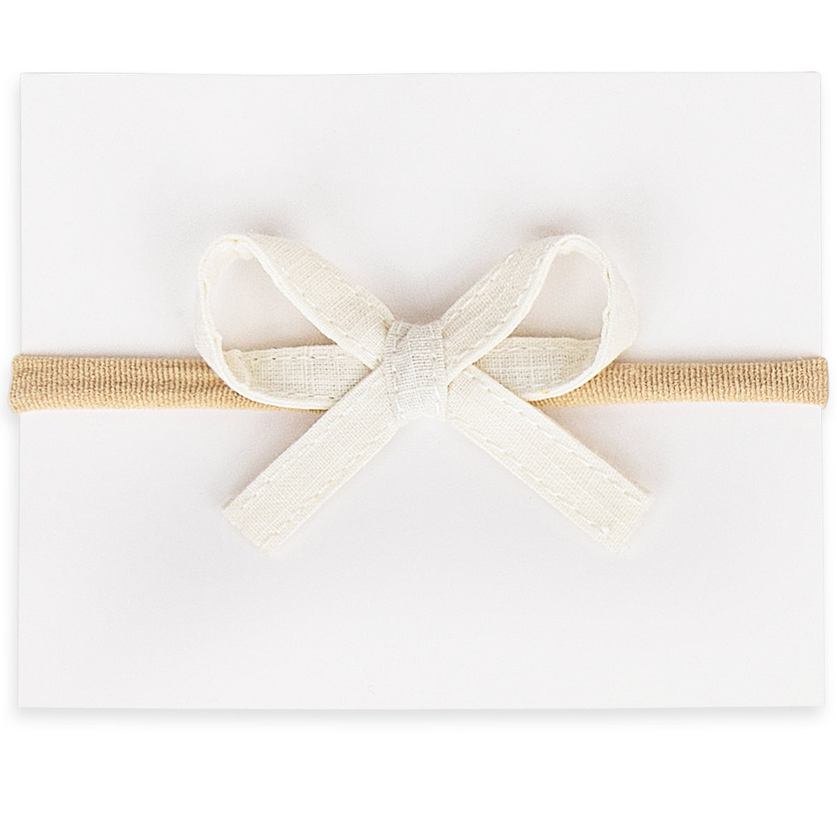 Mini Ribbon Bow Headbands - Ivory – Adora Baby Gifts