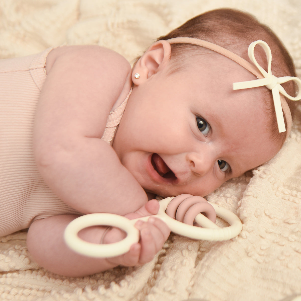 Bebe Rattle Teether - Vanilla – Adora Baby Gifts